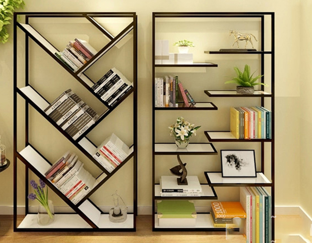 Kệ Sách Xương Cá Khung Sắt Hiện Đại KS030 - Nội Thất UMA